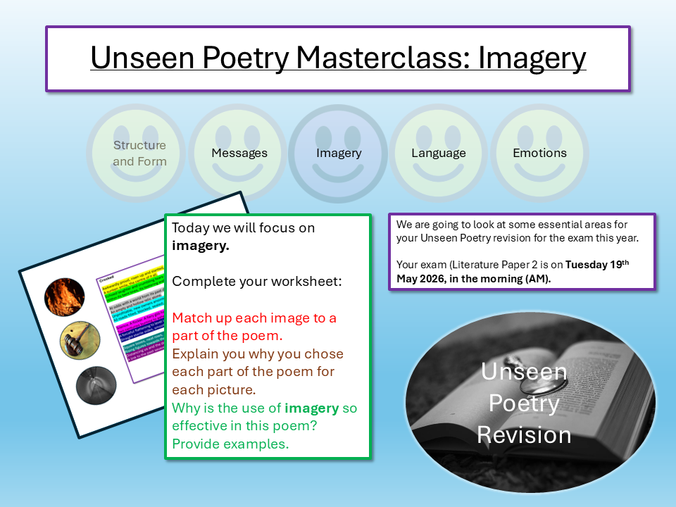 Unseen Poetry Revision 2026 | Teaching Resources