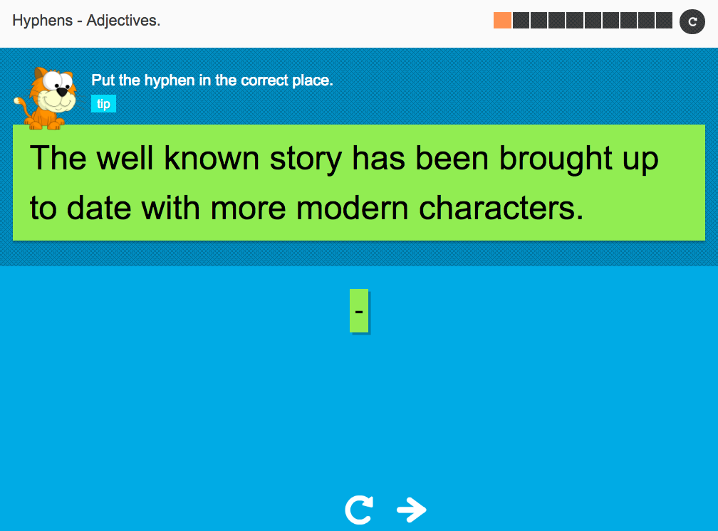 Hyphens with adjectives - Interactive Activity - KS3 Spag | Teaching ...