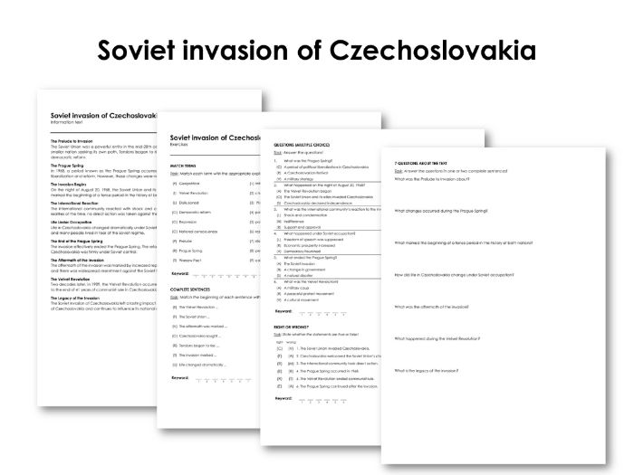 Soviet invasion of Czechoslovakia | Teaching Resources