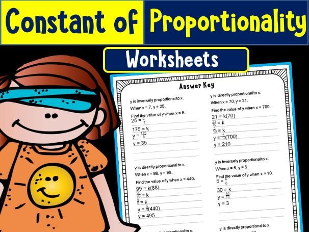 Constant of Proportionality Worksheets | Proportional Relationships ...