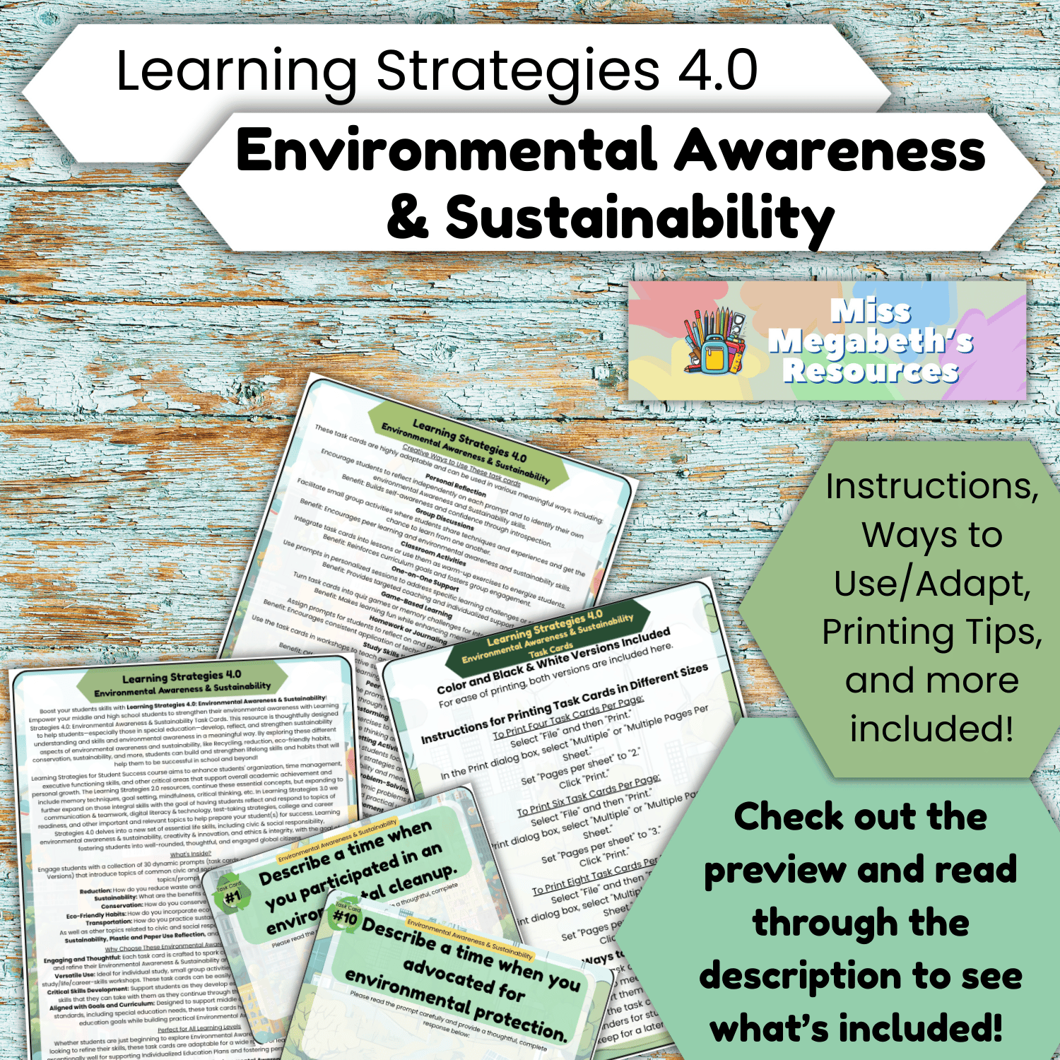 Learning Strategies 4.0: Environmental Awareness & Sustainability Task ...