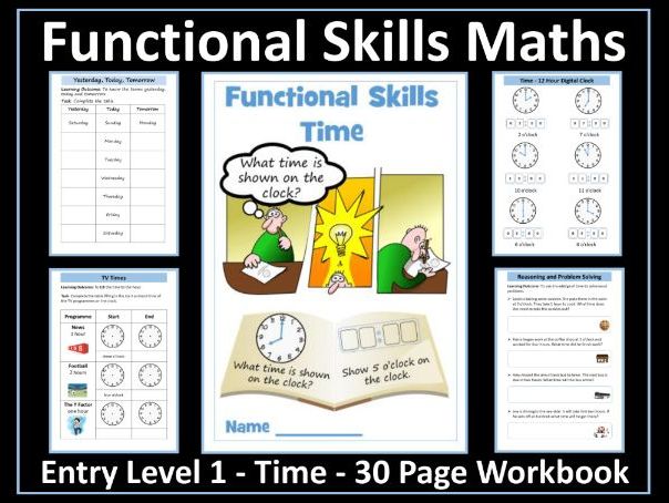 Functional Skills Maths - Entry Level 1 - Time | Teaching Resources