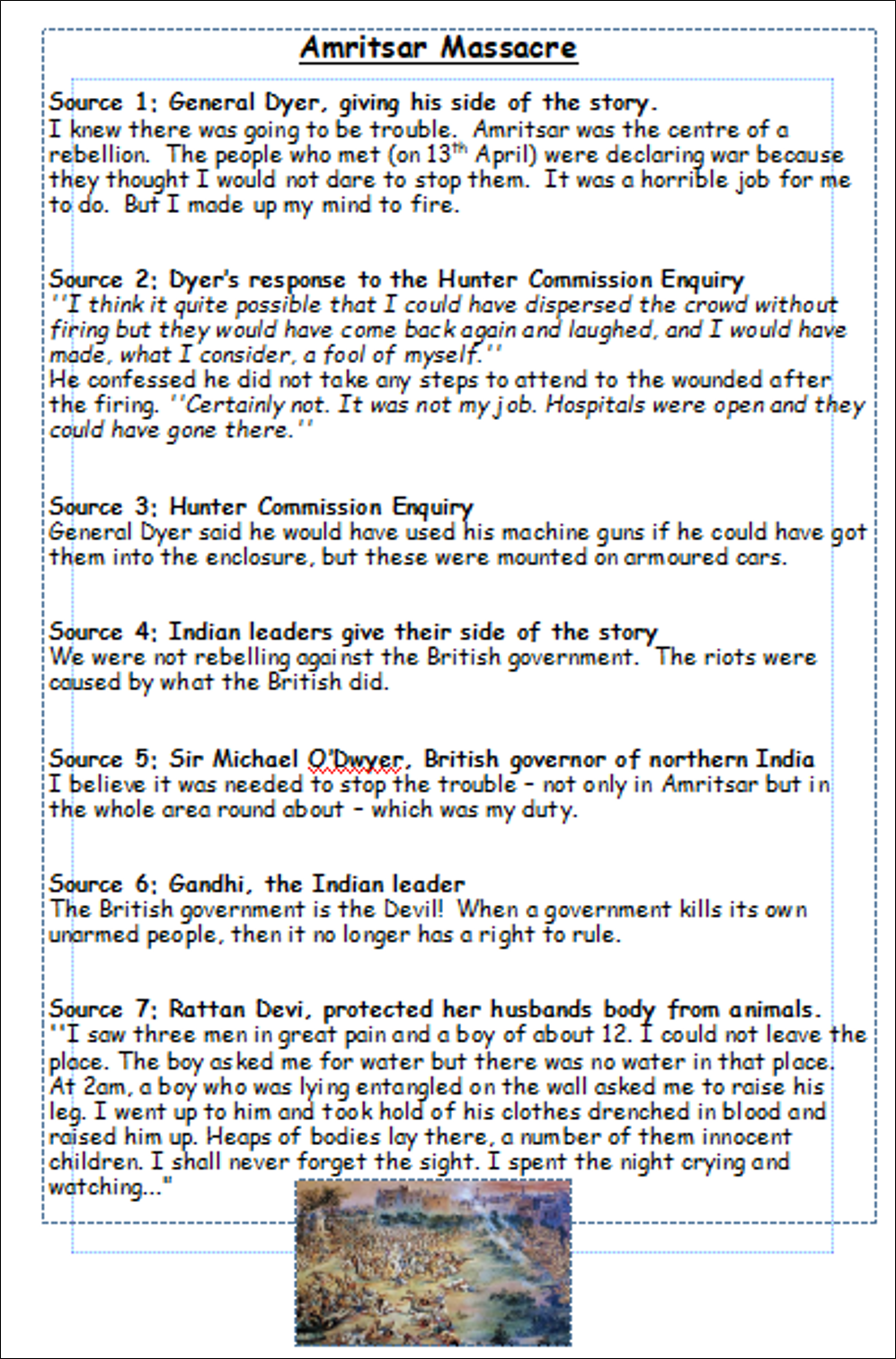 Amritsar Massacre | Teaching Resources