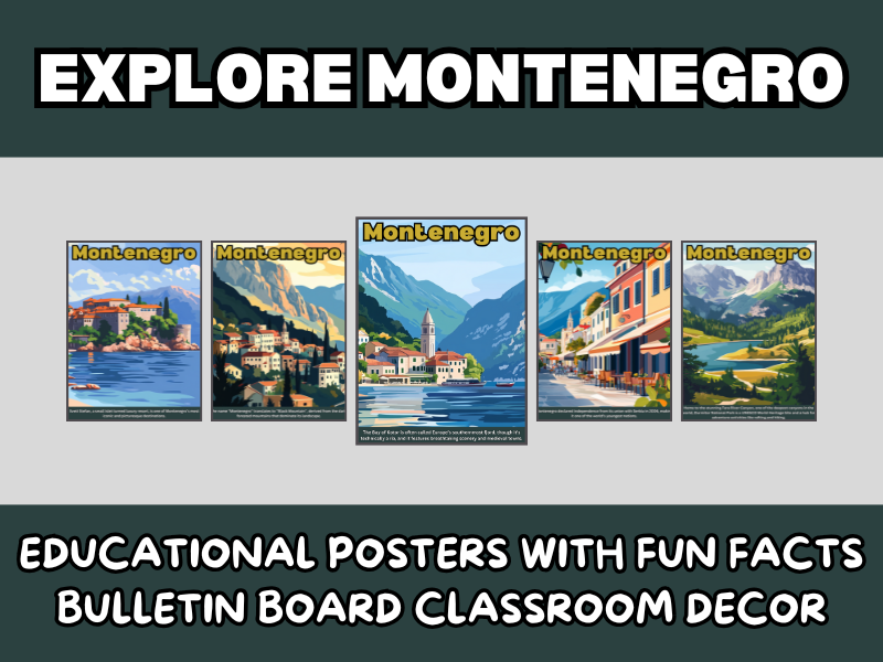Explore Montenegro Europe – Educational Posters with Fun Facts ...