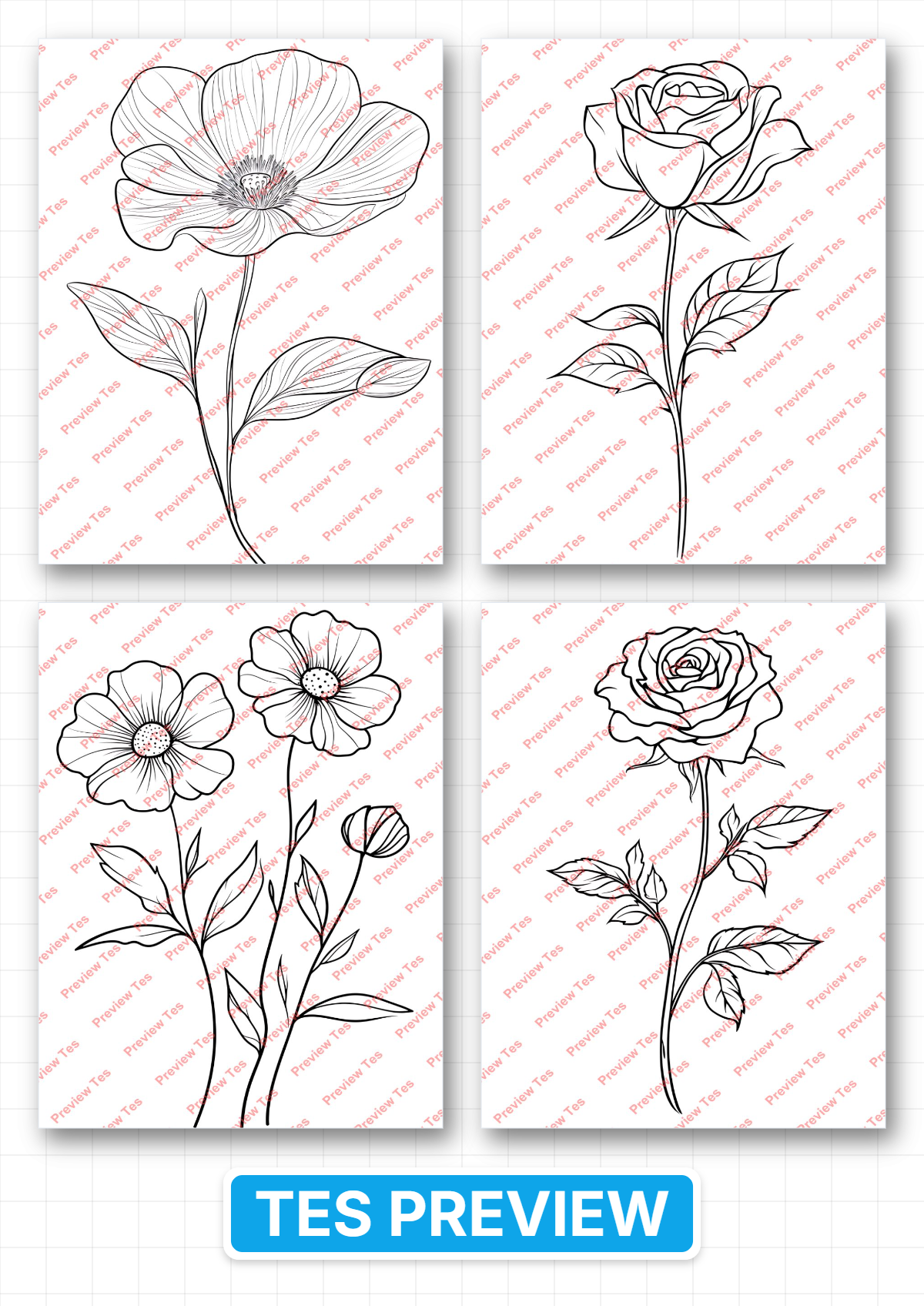 40 Flowers Colouring Sheets Beautiful Roses Botanical Art Activities ...