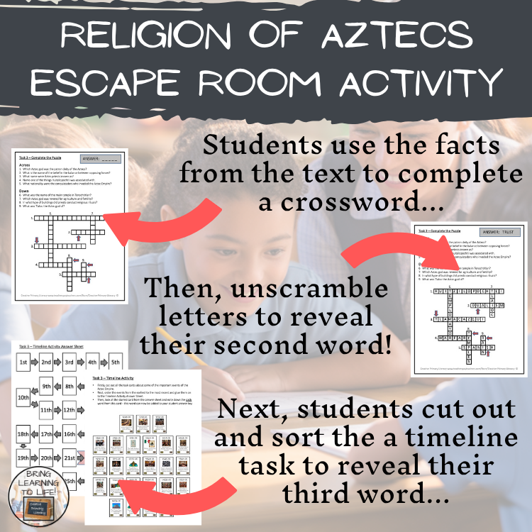 Religion in the Aztec Empire Escape Room Activity | Teaching Resources
