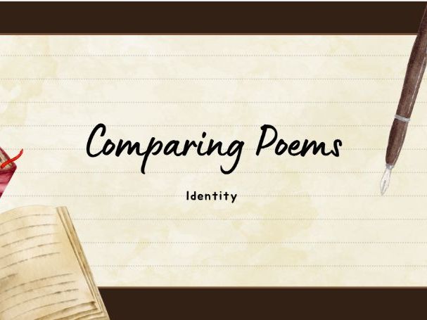 WJEC New Spec: Unit 1. Comparing Poems | Teaching Resources