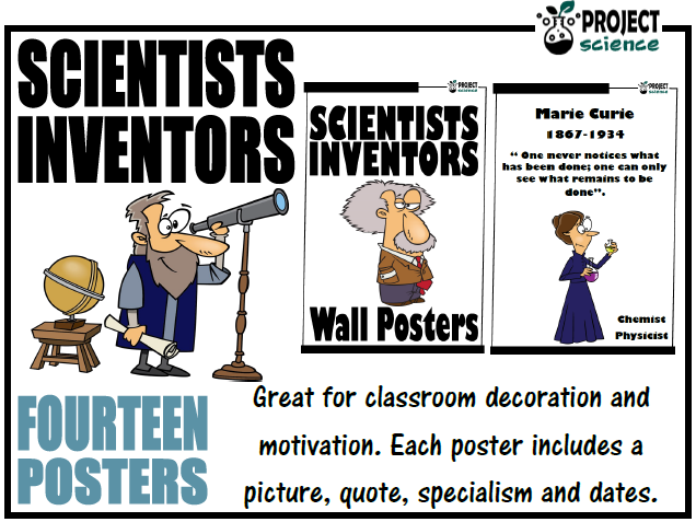 Scientists and Inventors Posters by PROJECT_science | Teaching Resources
