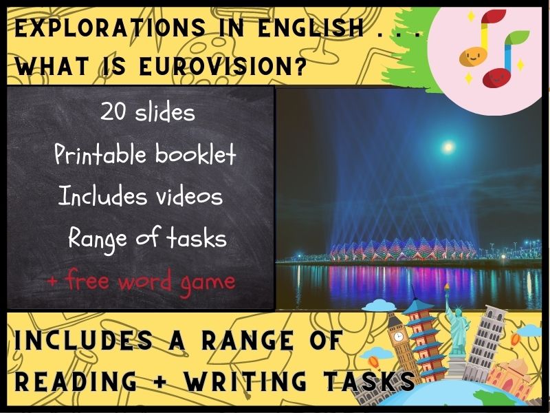 Eurovision Reading Writing Lesson KS3 KS4 20 Page Booklet Free Eurovision Reading Writing Lesson KS3 KS4 20 Page Booklet Free