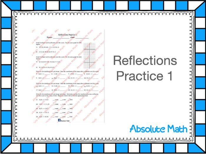 Reflections Practice 1 | Teaching Resources