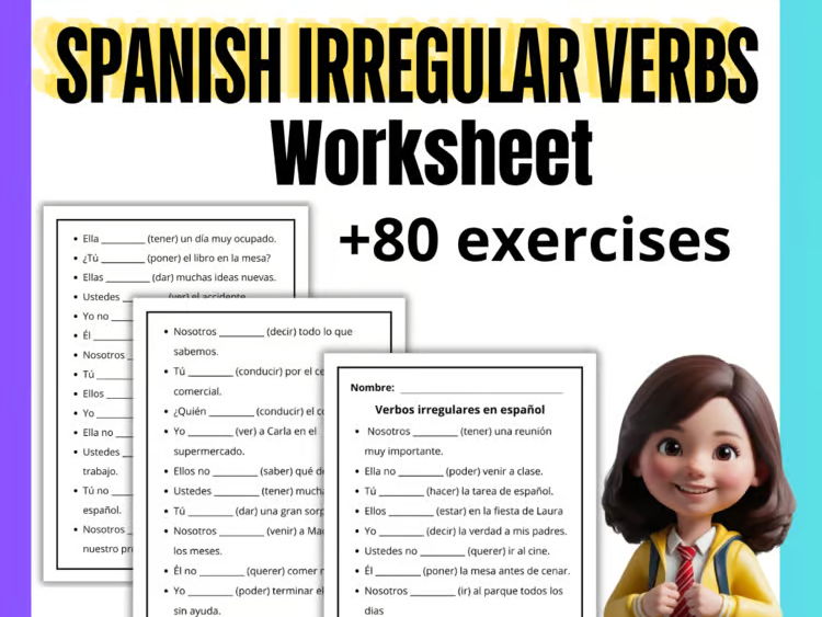 Spanish Present Tense | Irregular Verbs Worksheets and Activities ...