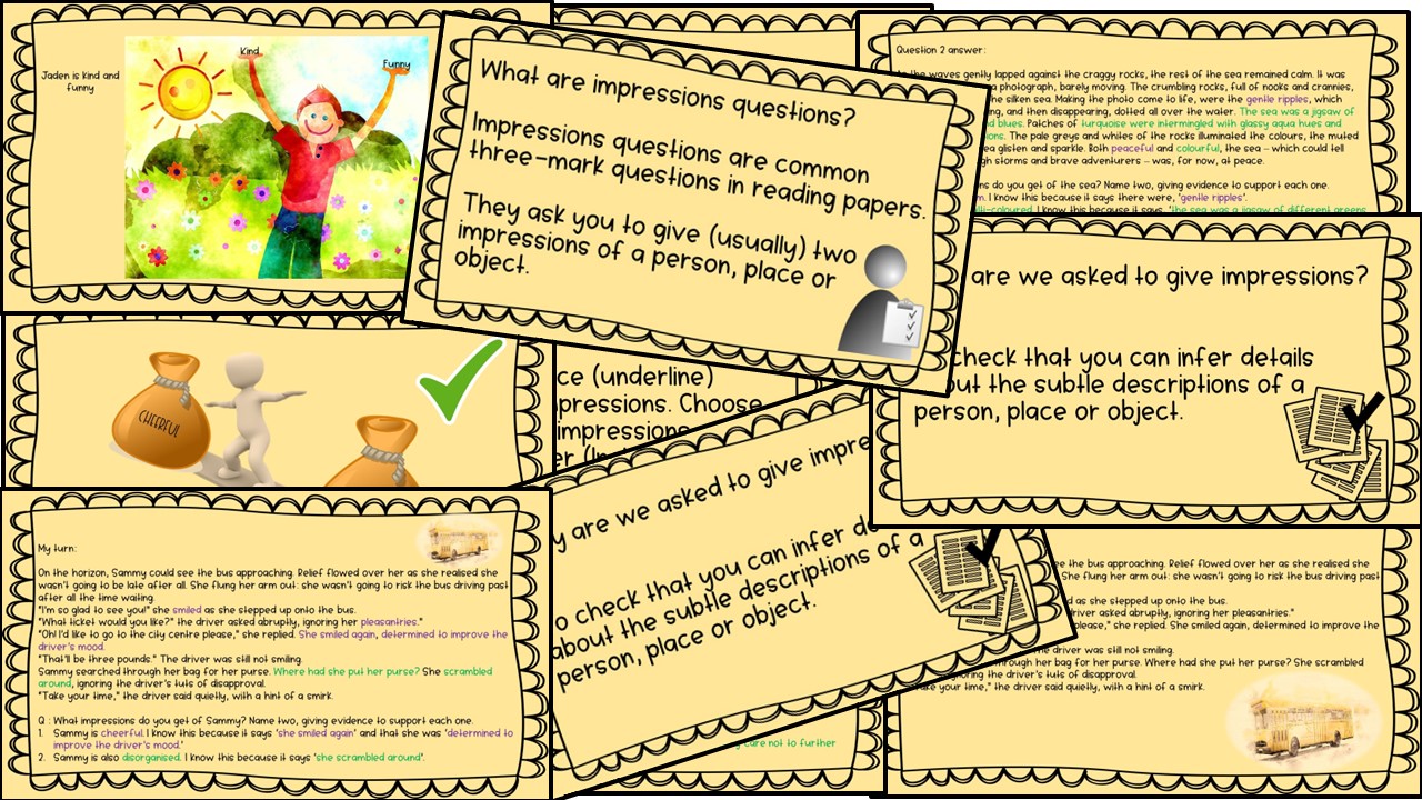 Year 6 SATS reading impressions questions PPT | Teaching Resources
