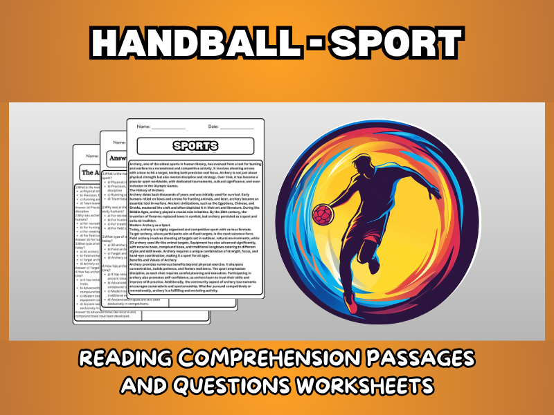Sports Reading Comprehension Passages and Questions Worksheets Bundle ...