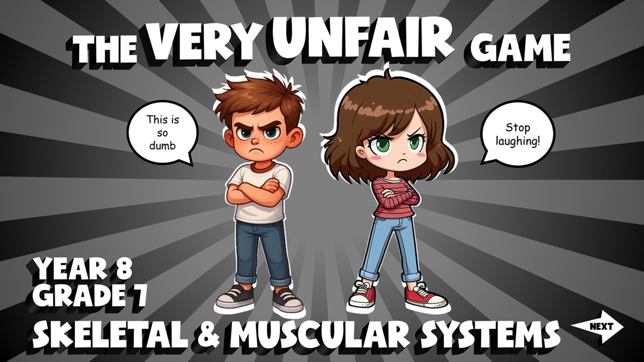 Skeletal & Muscular Systems VERY UNFAIR GAME | No-Prep Year 8 Science ...