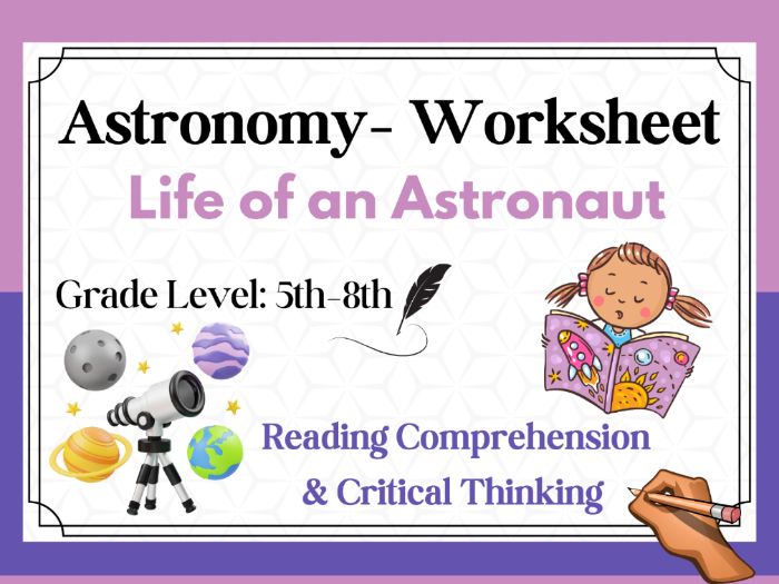 Life of an Astronaut: Reading Comprehension Passages & Questions ...