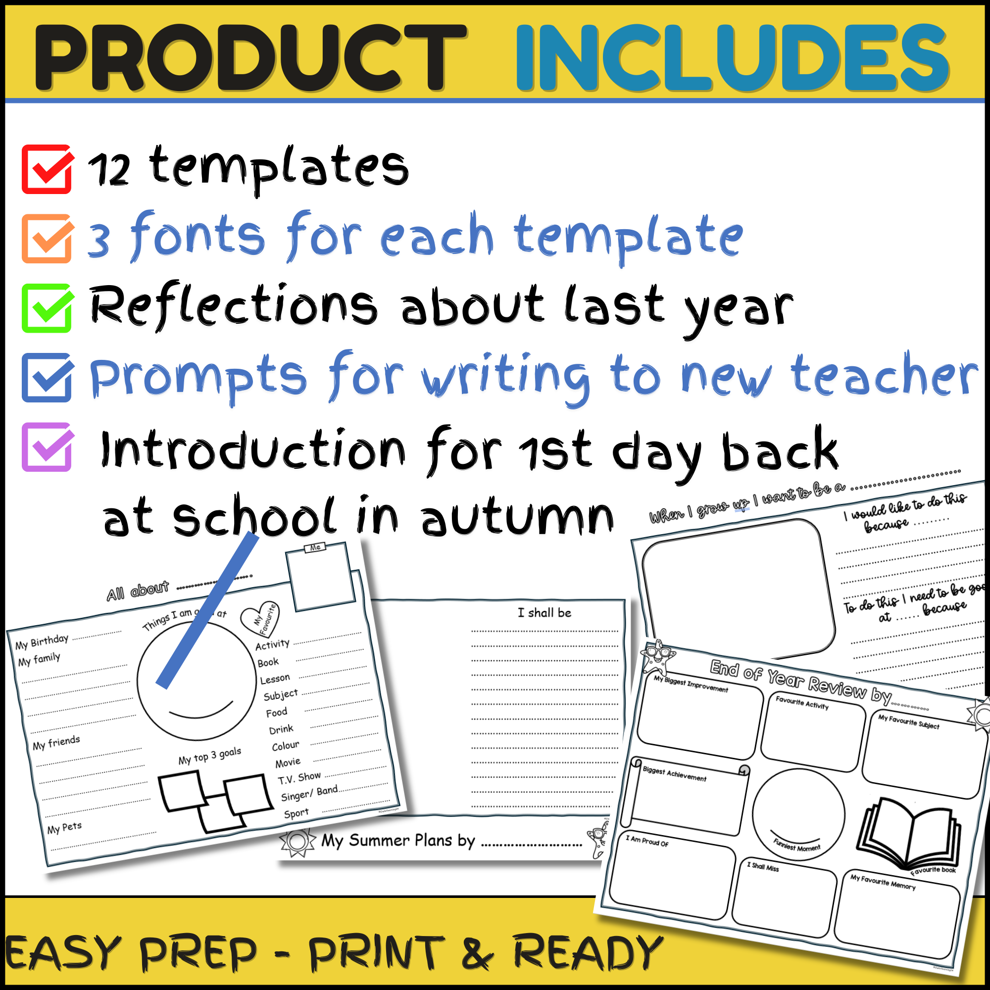 End-of-Year Student Evaluations – KS1 & 2 | Teaching Resources