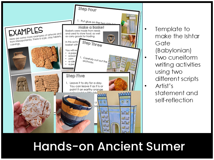 Ancient Sumer Mesopotamia Hands-on Art, Crafts, Writing Activities ...