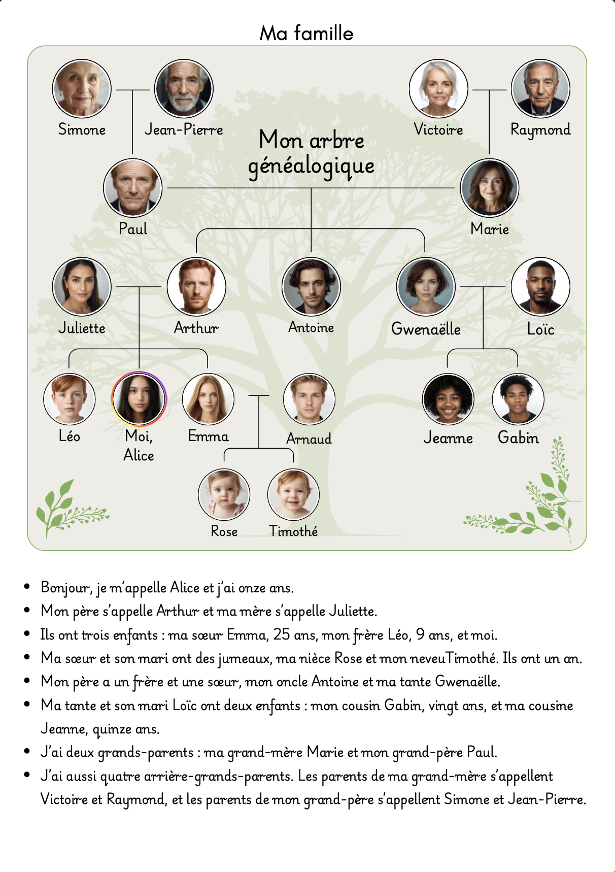 Ma famille - KS3 Worksheet - Family in French | Teaching Resources