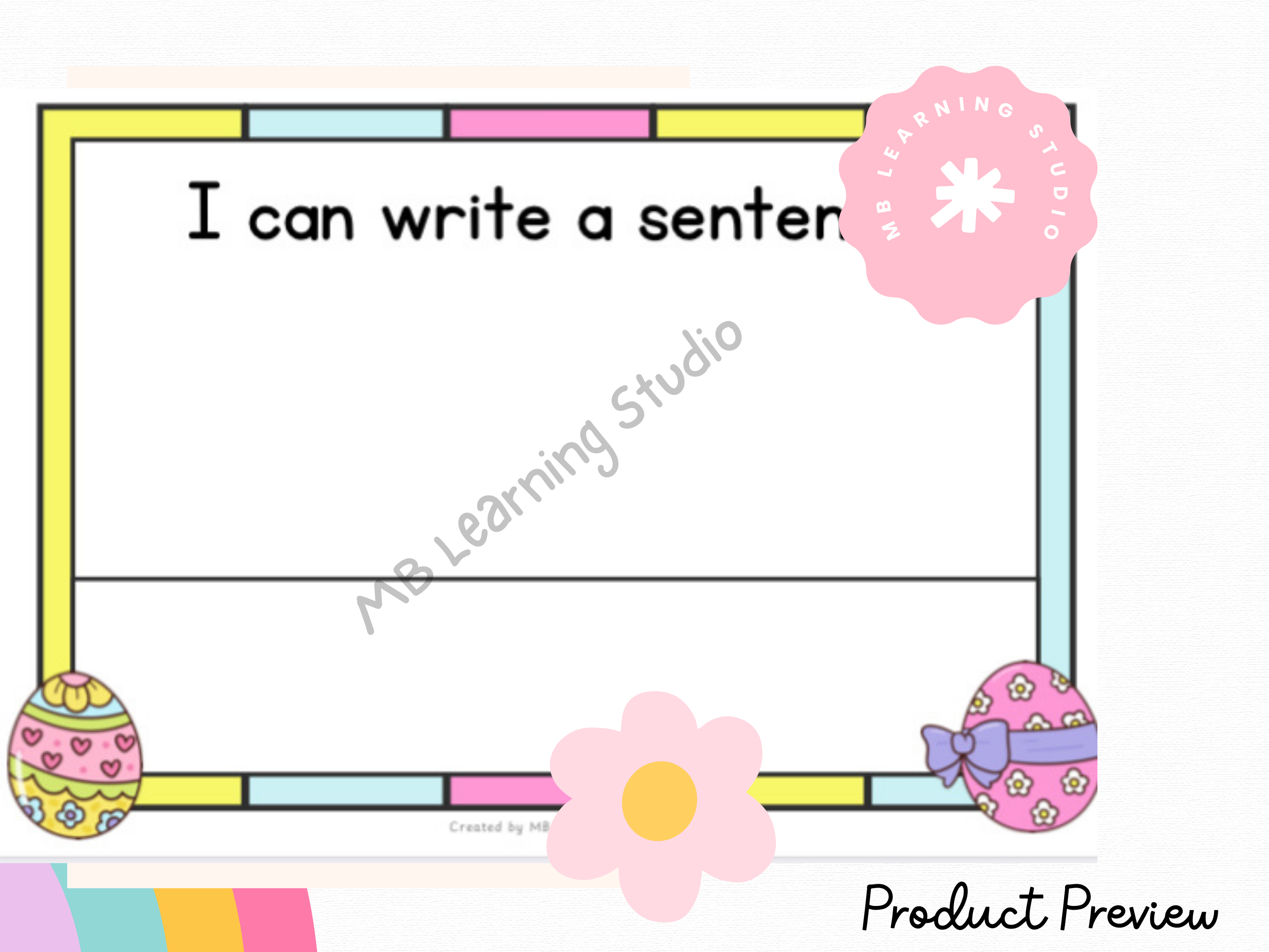 Easter CVC Words & Sentence Writing Template – Phonics and Writing ...