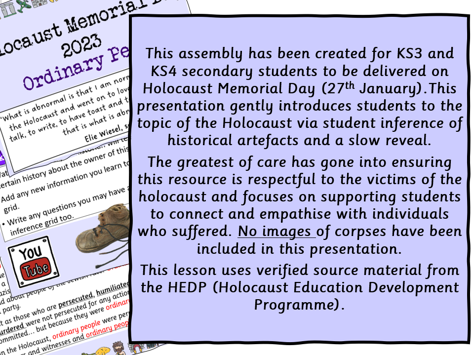 Holocaust Memorial Day Assembly | Teaching Resources