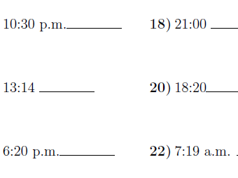 Converting between the 24 hour and 12 hour clock worksheet no 2 (with solutions) | Teaching ...