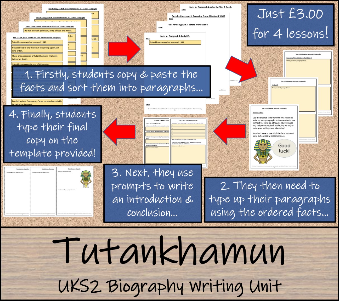 UKS2 Tutankhamun Biography Writing Unit | Digital & Print | Teaching ...