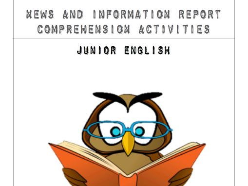 News and Information Report Reading Comprehension Activities | Teaching ...