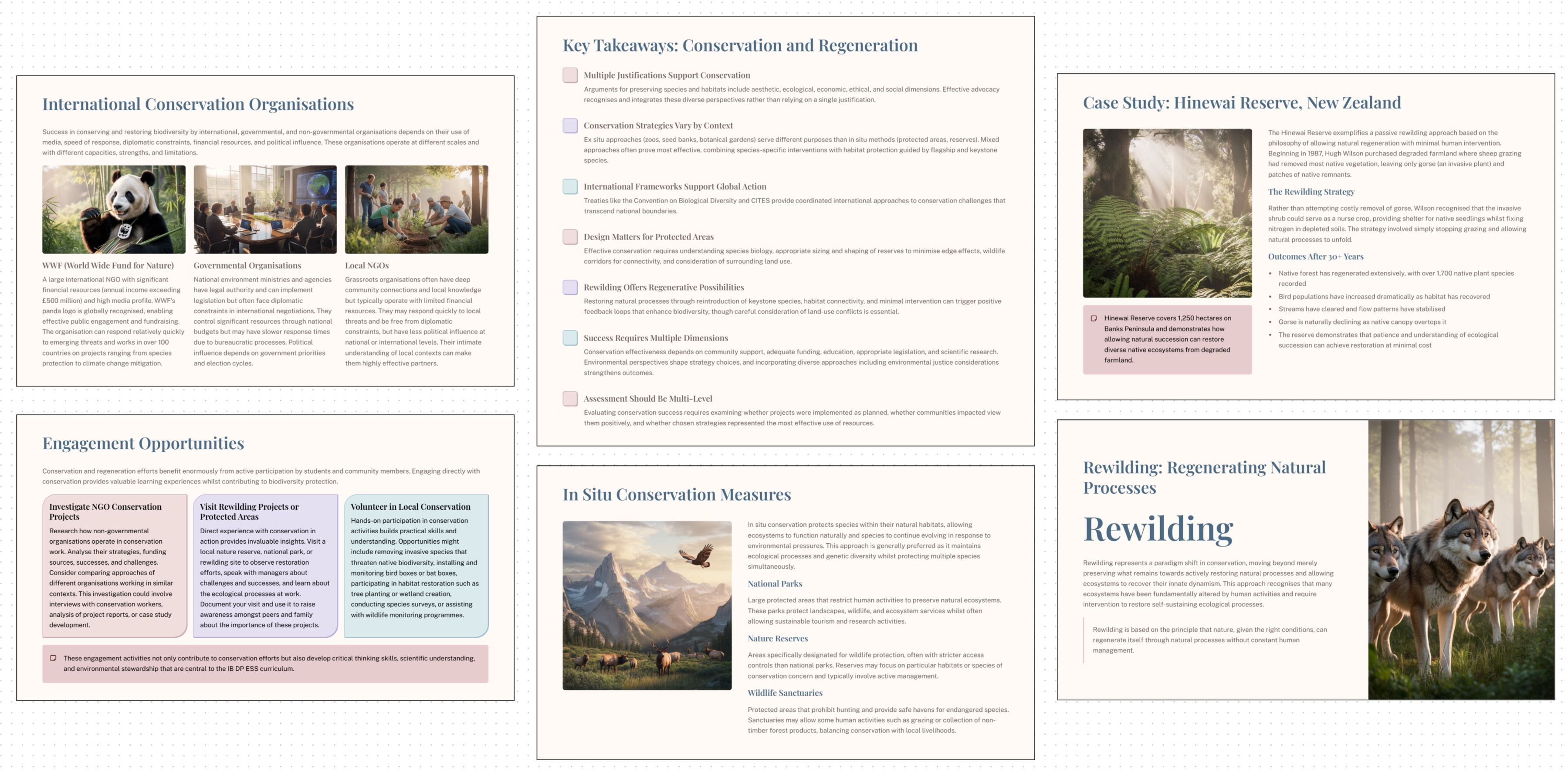 IB DP ESS 3.3 Conservation and Regeneration - Teaching Notes ...