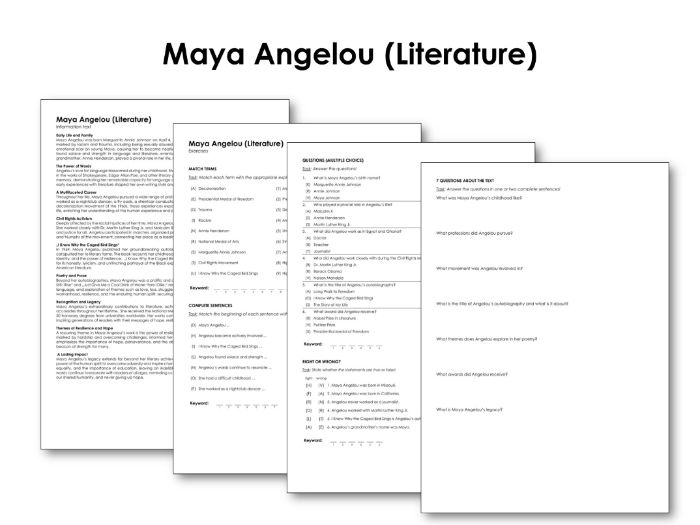 Maya Angelou (Literature) | Teaching Resources