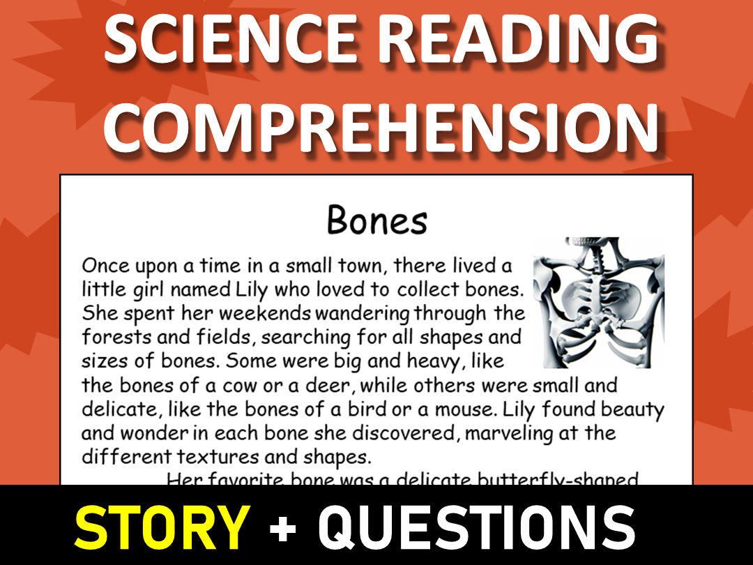 Bones Reading Science Story Comprehension Questions Worksheet ...