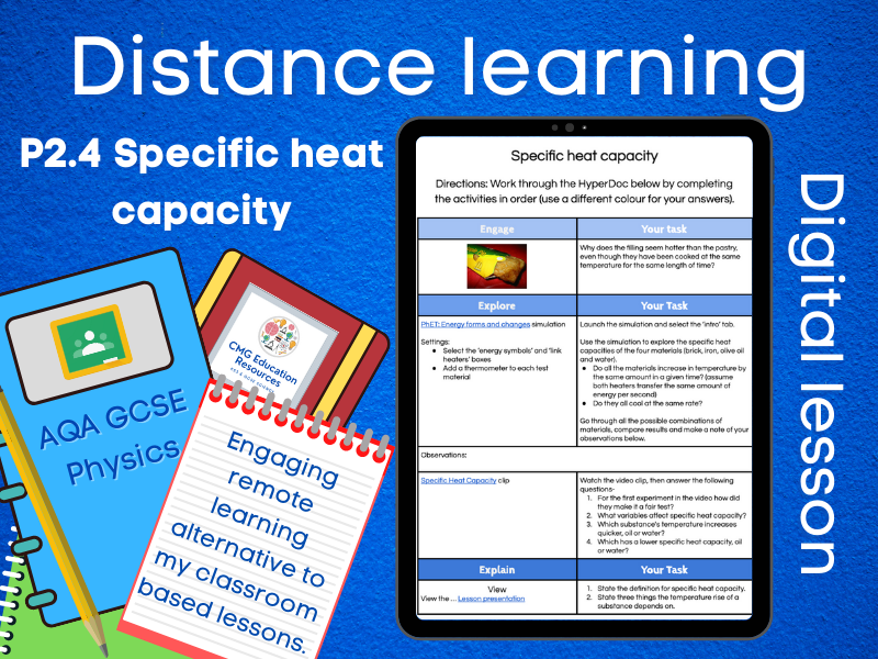P2 Energy transfer by heating: Distance learning bundle (AQA 9-1 GCSE ...
