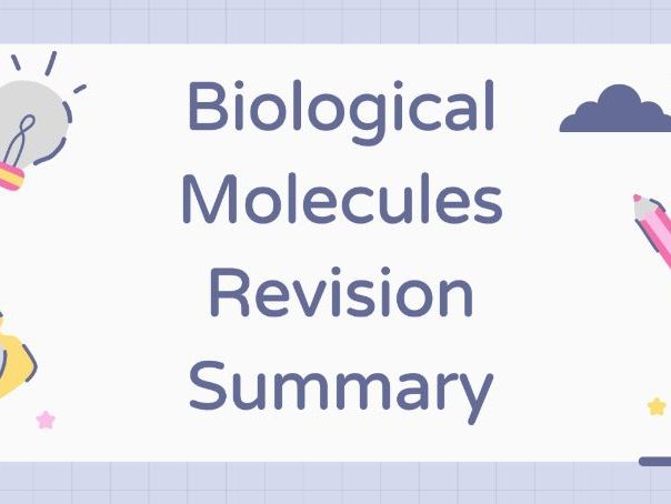 AS-Level Biology - Biomolecules - Revision Powerpoint and worksheet ...