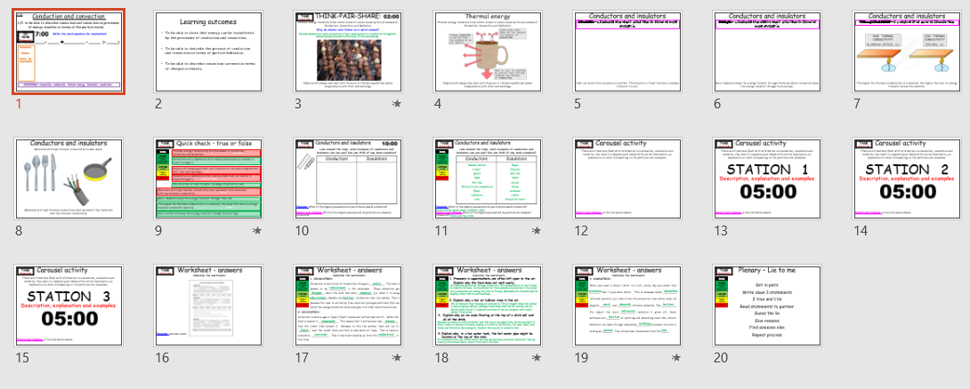 Year 7 Energy- L6 Conduction and convection (Lesson) | Teaching Resources