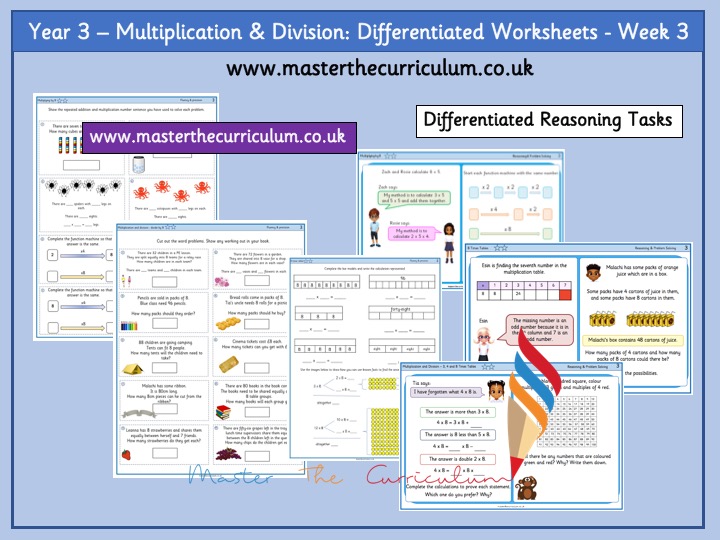Year 3 Autumn 1 Block 3 -White Rose Multiplication and Division Bundle ...