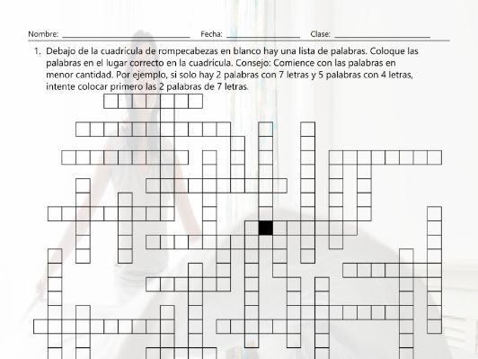 Household Chores and Cleaning Supplies Framework Puzzle Spanish ...