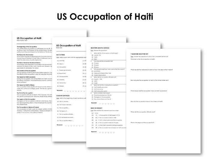 US Occupation of Haiti | Teaching Resources