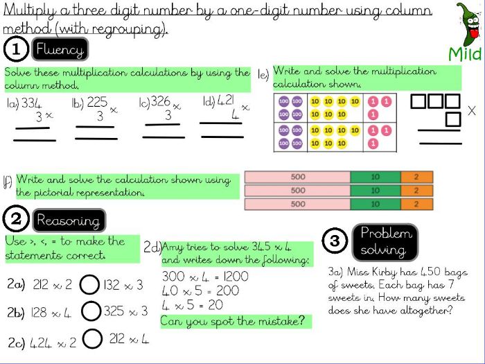 Multiplication And Division Multiply A Three Digit Number By A One