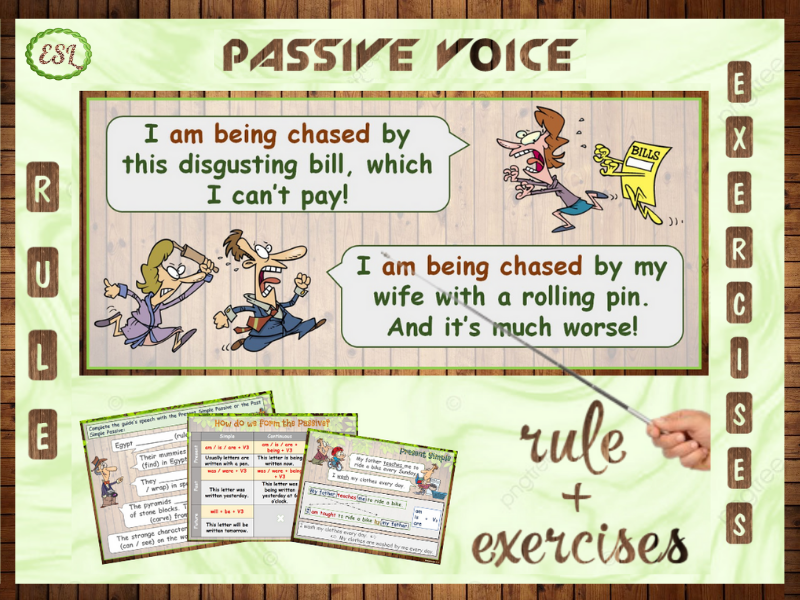 ESL Active And Passive Voice PowerPoint Rule Exercises Teaching ESL Active And Passive Voice PowerPoint Rule Exercises Teaching
