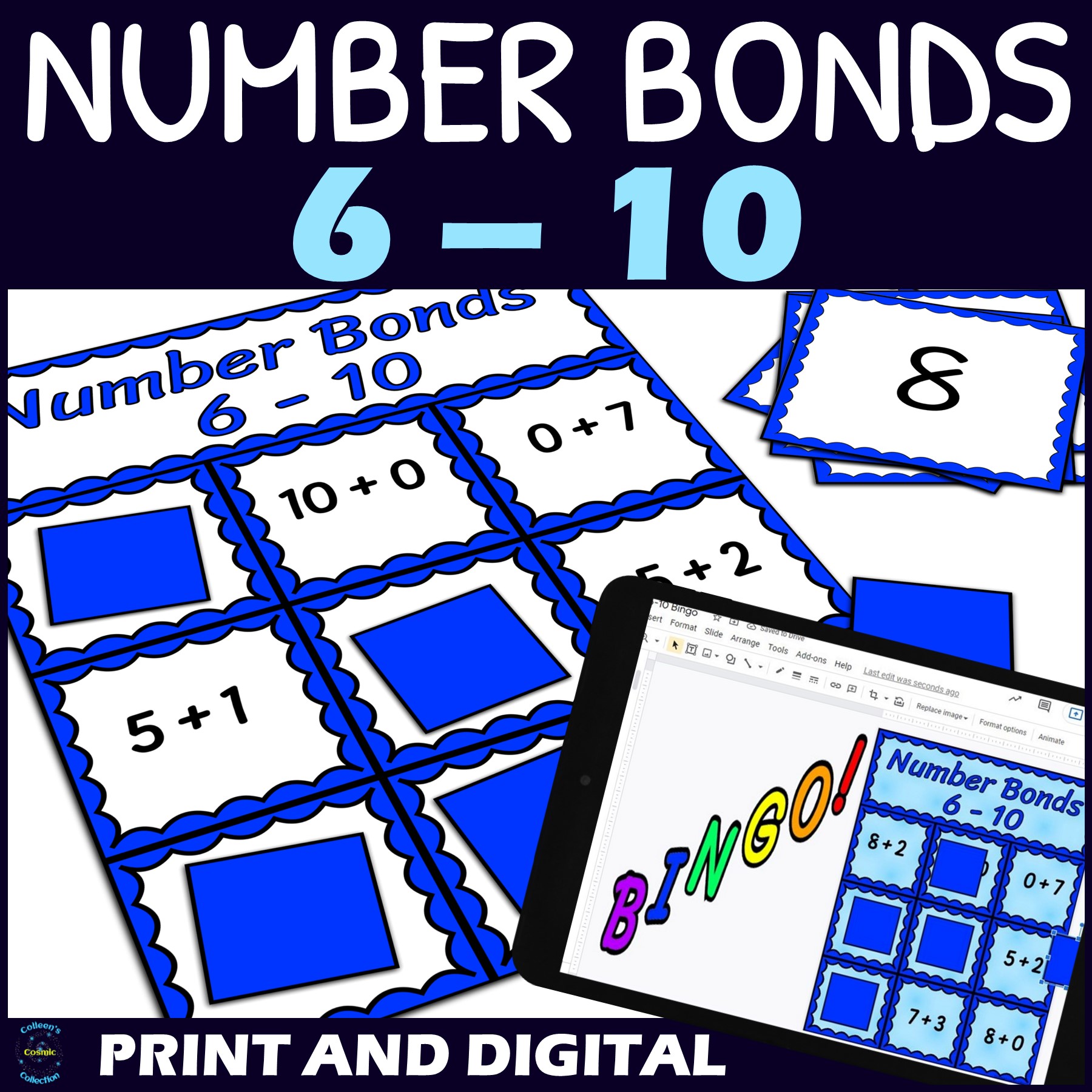 Number Bonds Bingo for numbers 6-10 for Your Whole Class | Teaching ...
