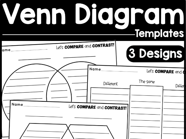 Blank Venn Diagram Templates - With & Without Writing Lines | KS1-KS2 ...