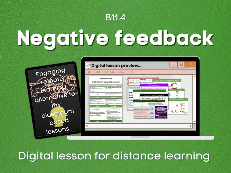 Negative feedback Distance learning | Teaching Resources