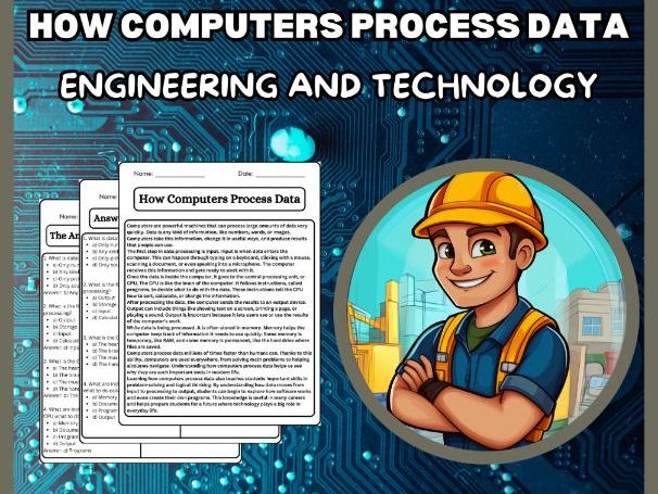 How Computers Process Data Reading Comprehension Passages & Questions Worksheets | Teaching ...
