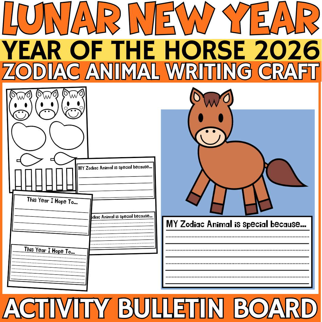 Lunar New Year 2026 Writing Craft | Year of the Horse Zodiac Bulletin ...