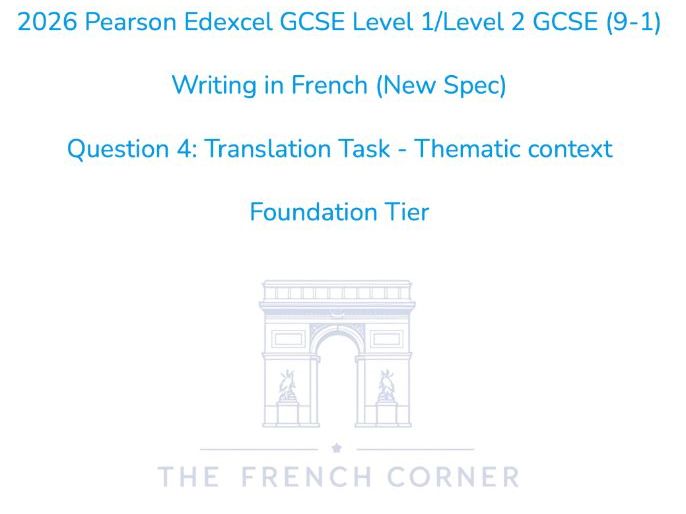 2026 Pearson Edexcel GCSE French – Ultimate Writing & Speaking Bundle ...