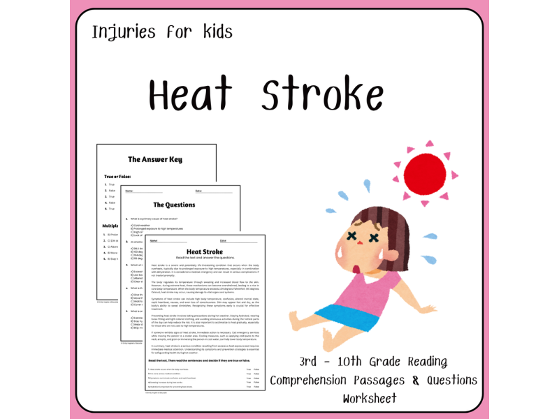 Heat Stroke - Reading Comprehension Passages & Questions Worksheets ...
