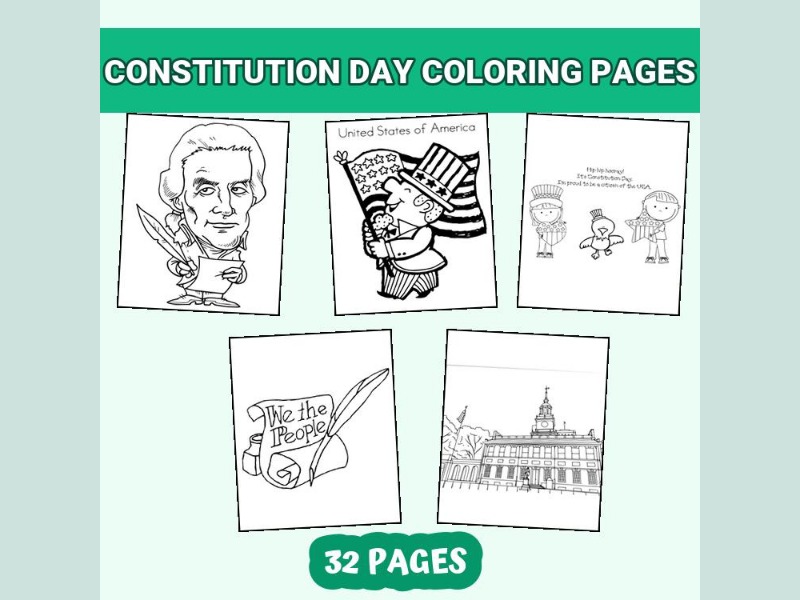 Celebrate Constitution Day with Fun Printable Coloring Pages for Kids ...