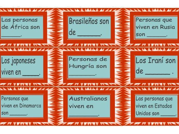 Origins and Nationalities Spanish 4 Worksheet-2 Game-1 Exam Bundle ...