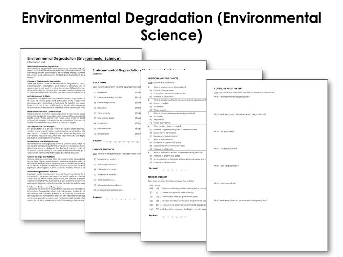 Environmental Degradation (Environmental Science) | Teaching Resources