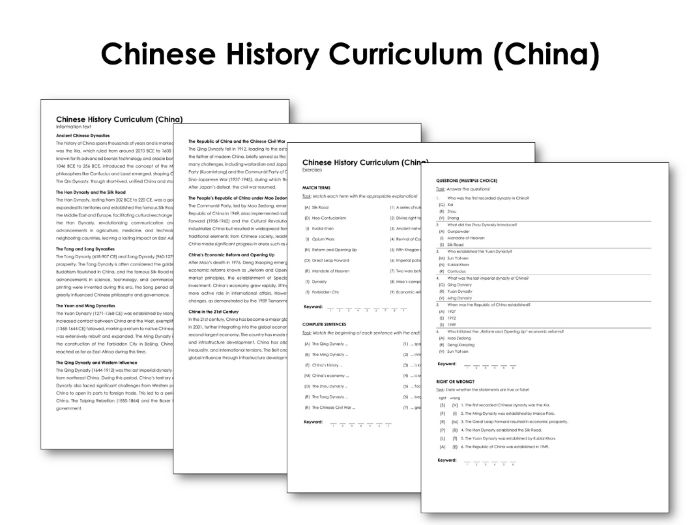 Chinese History Curriculum (China) | Teaching Resources