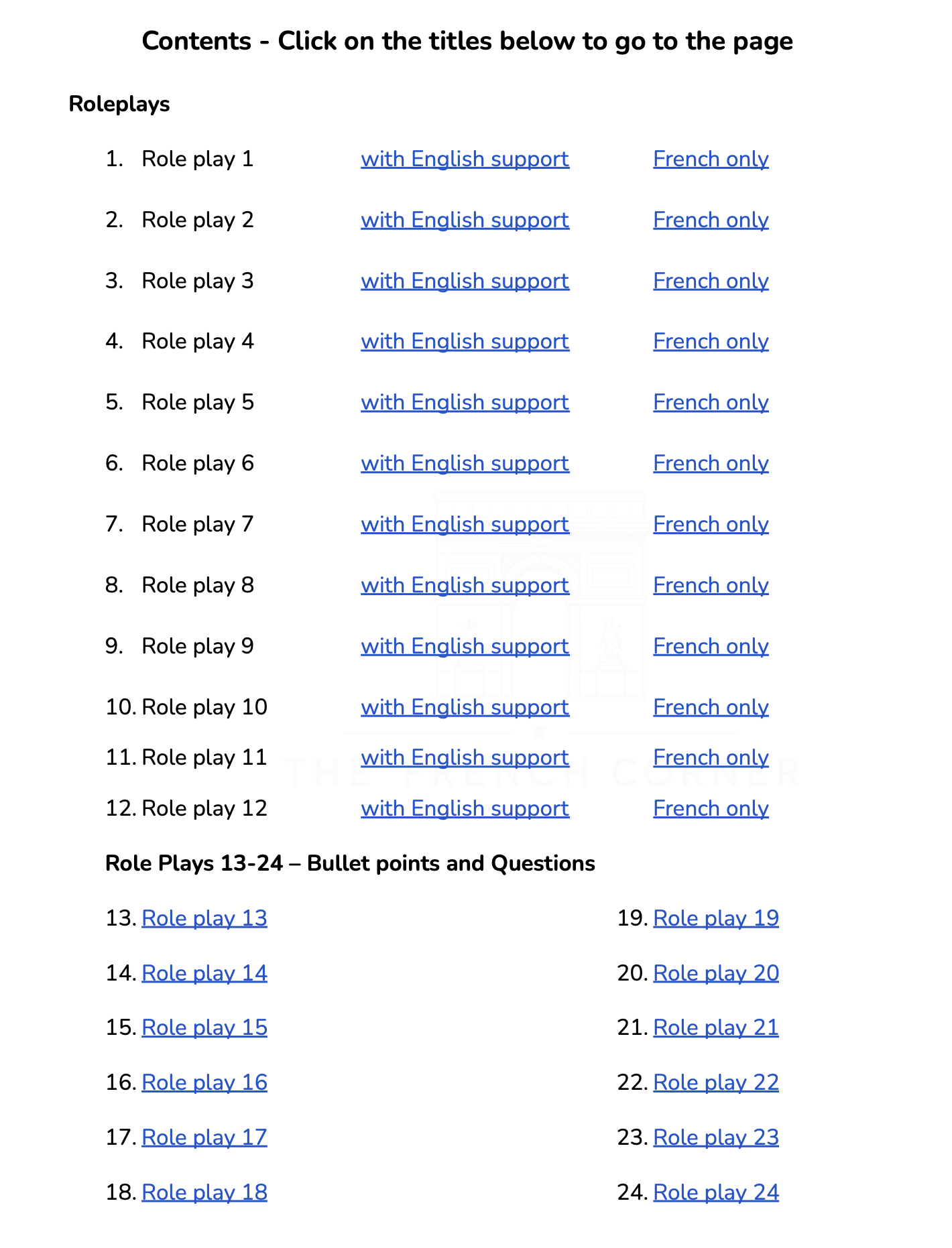 2026 AQA GCSE French Speaking Higher Tier Role Play | Teaching Resources